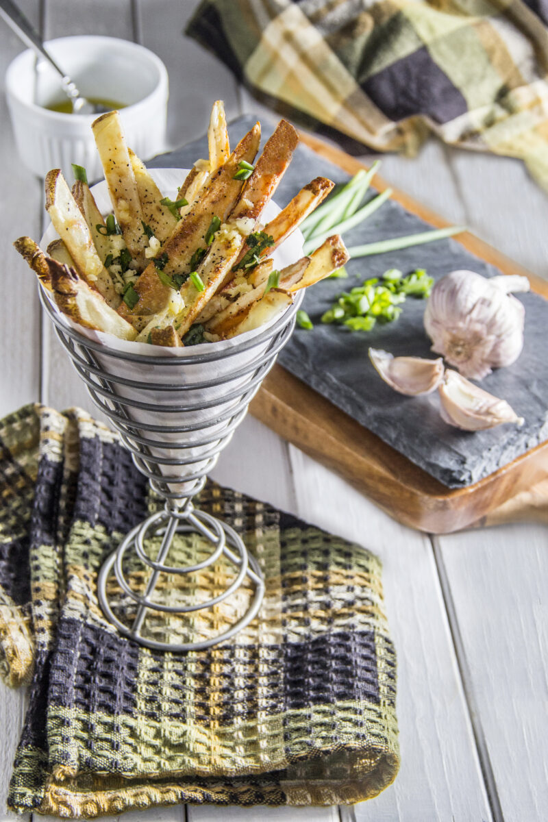 Herb & Garlic Oven Fries Recipe - Food Fanatic