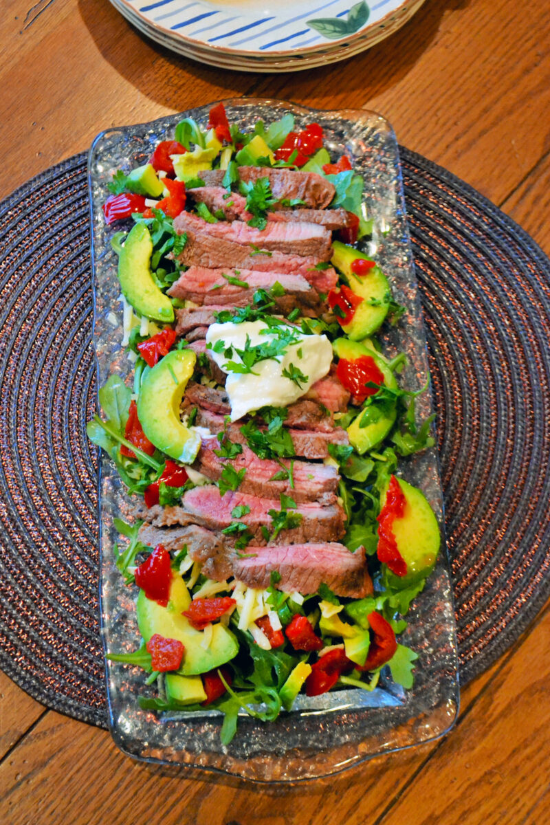 Carne Asada Salad Recipe - Food Fanatic