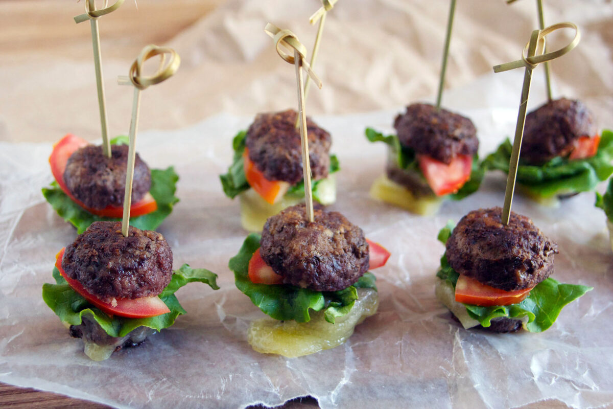 Meatball Sandwiches on a Stick Recipe - Food Fanatic