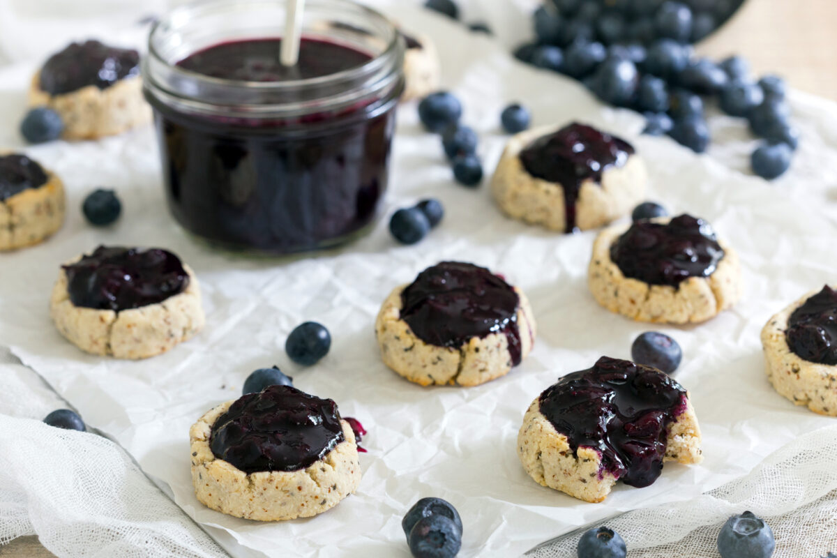 Paleo Blueberry Thumbprints Recipe - Food Fanatic