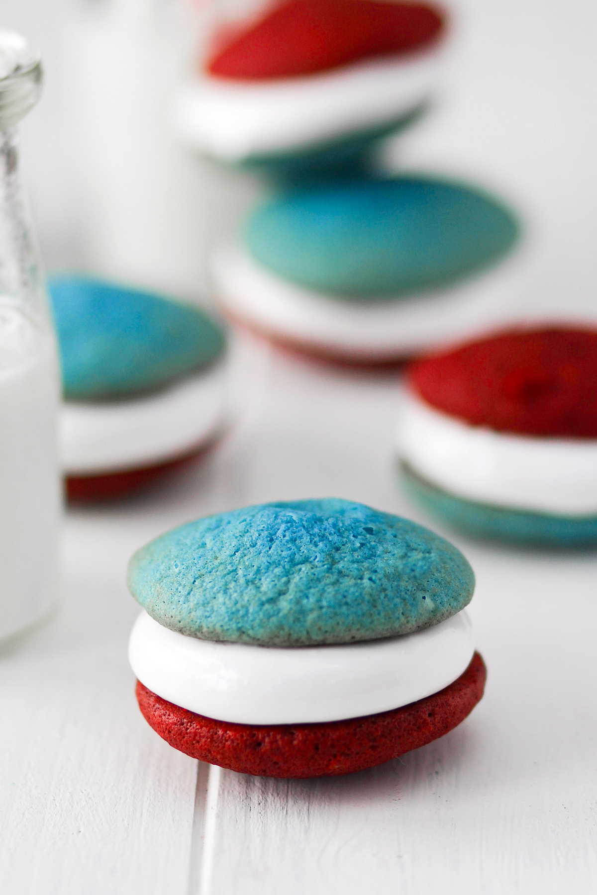 Red, White, and Blue Whoopee Pies Recipe - Food Fanatic