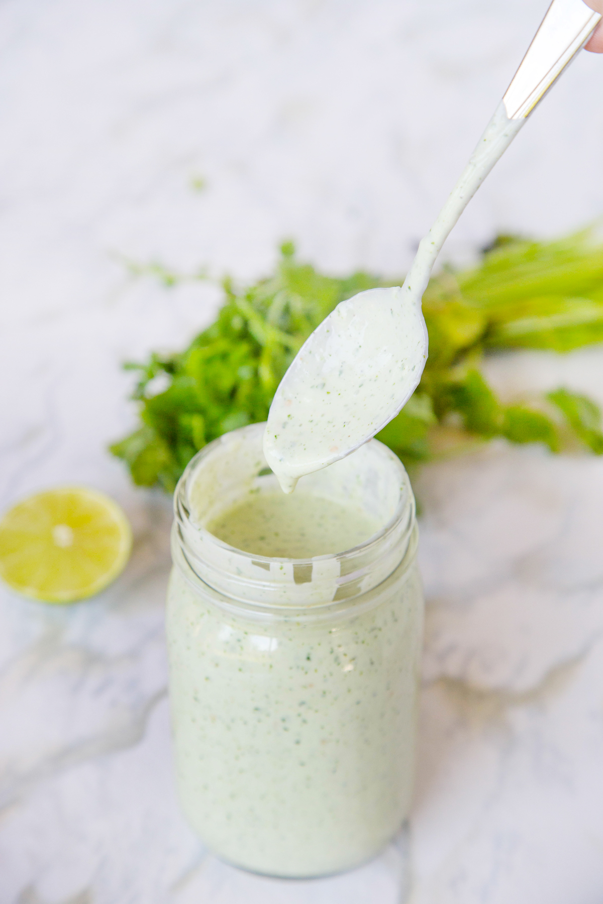 Keto-Friendly Wasabi-Cucumber Dressing - Food Fanatic