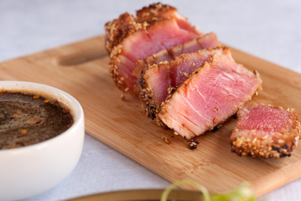 Oven Baked Tuna Steak Dinner - Food Fanatic