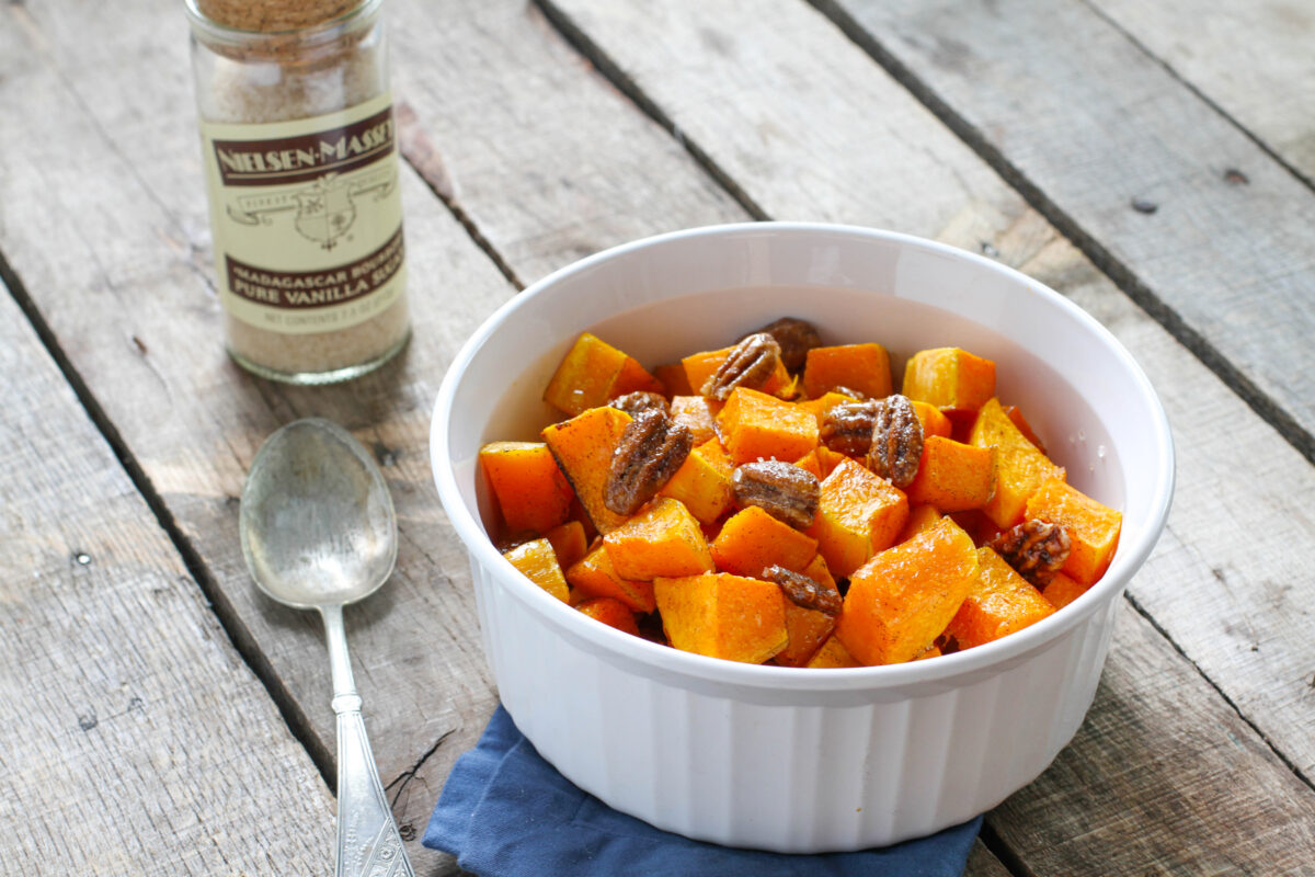 Vanilla Roasted Butternut Squash and Pecans Recipe - Food Fanatic