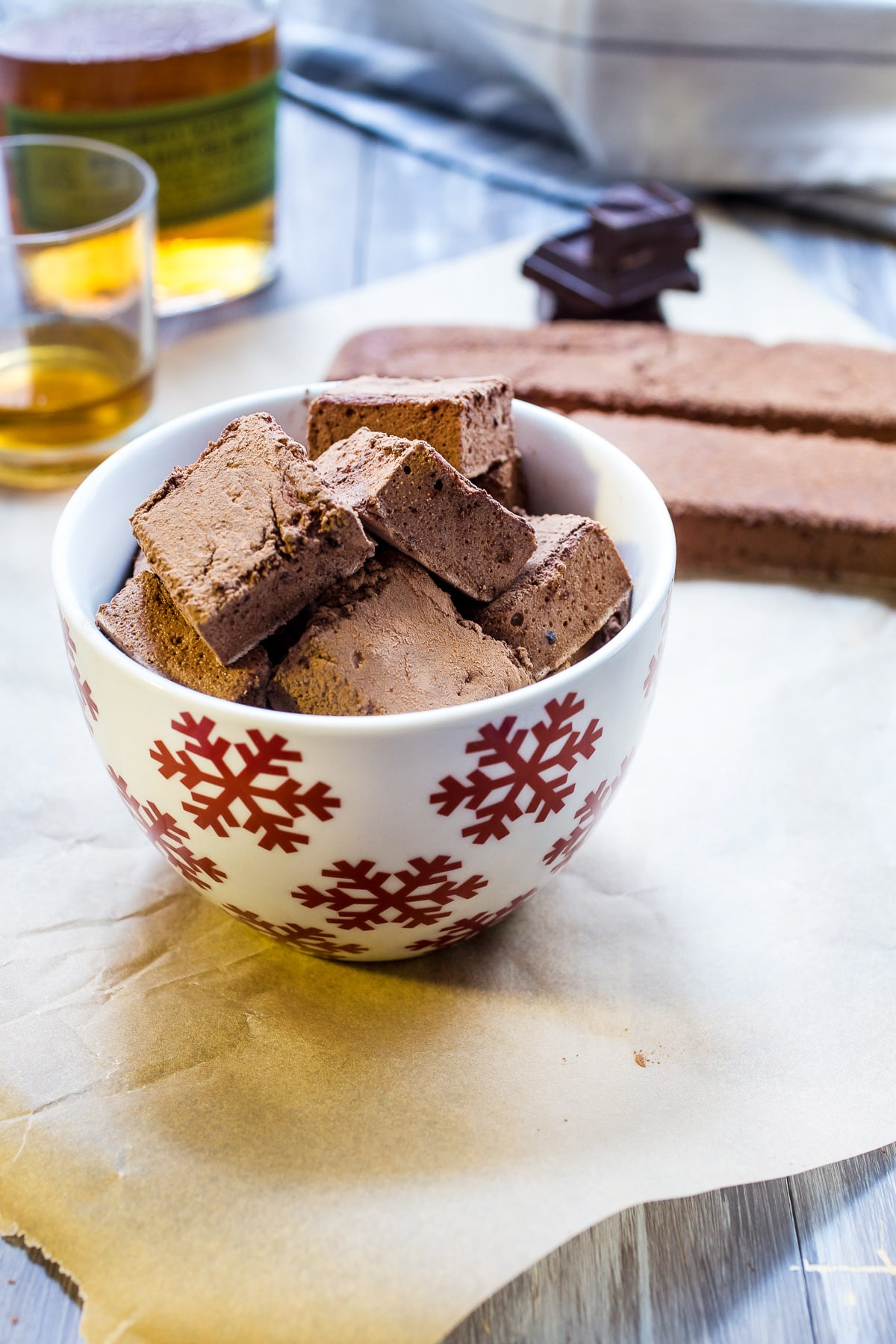Chocolate Whiskey Marshmallows Recipe - Food Fanatic