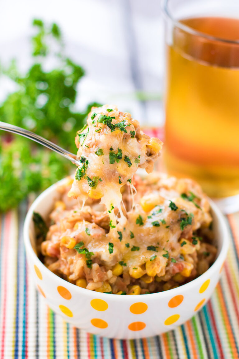 Refried Beans and Rice Skillet Recipe - Food Fanatic