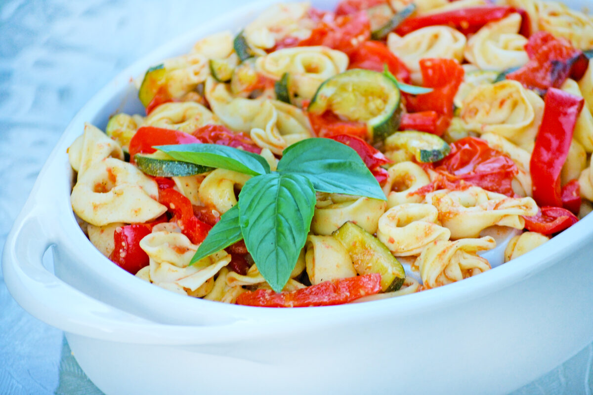 Roasted Vegetable Tortellini Recipe - Food Fanatic