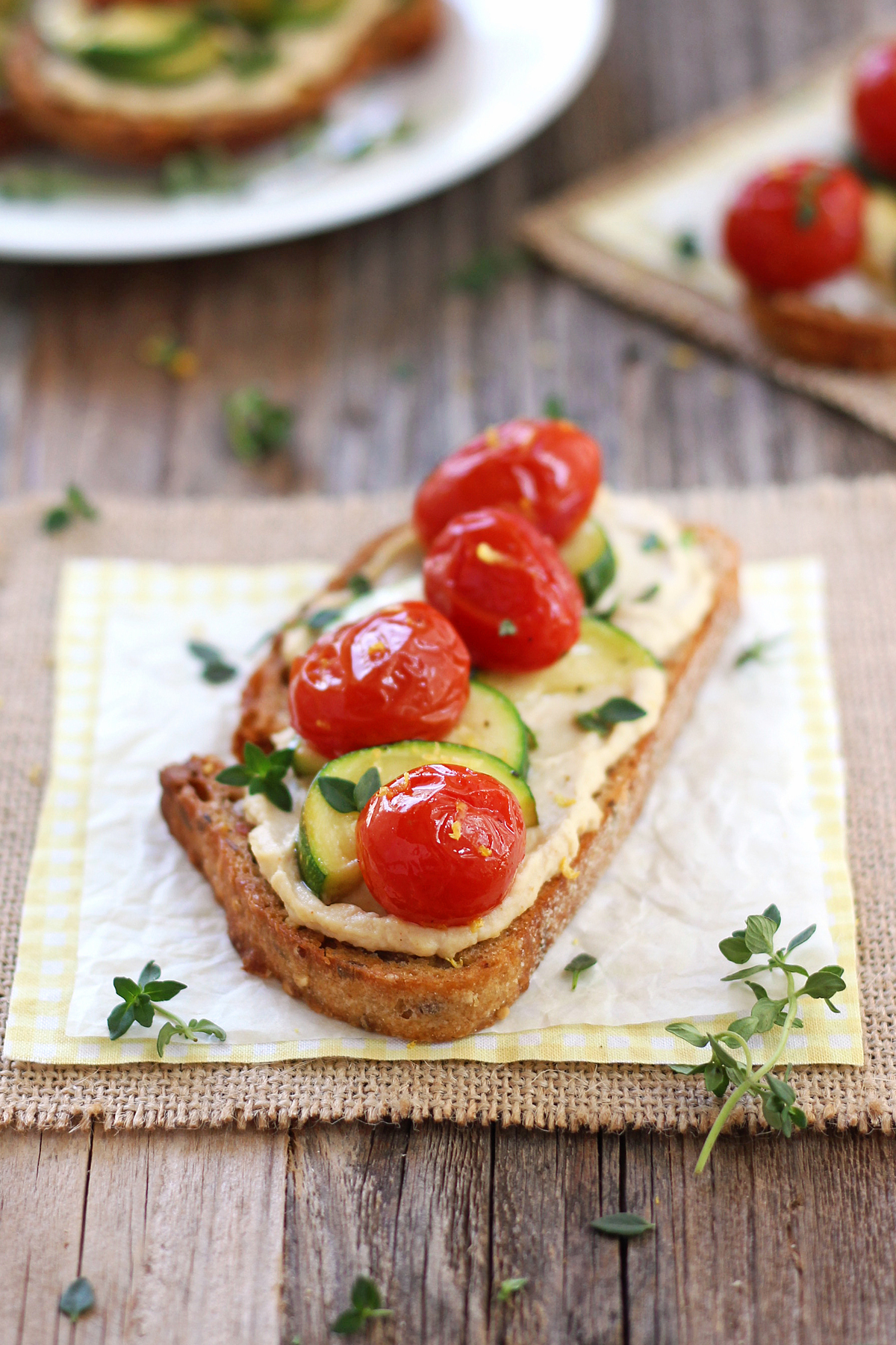 Roasted Zucchini and Tomato Crostini Recipe - Food Fanatic