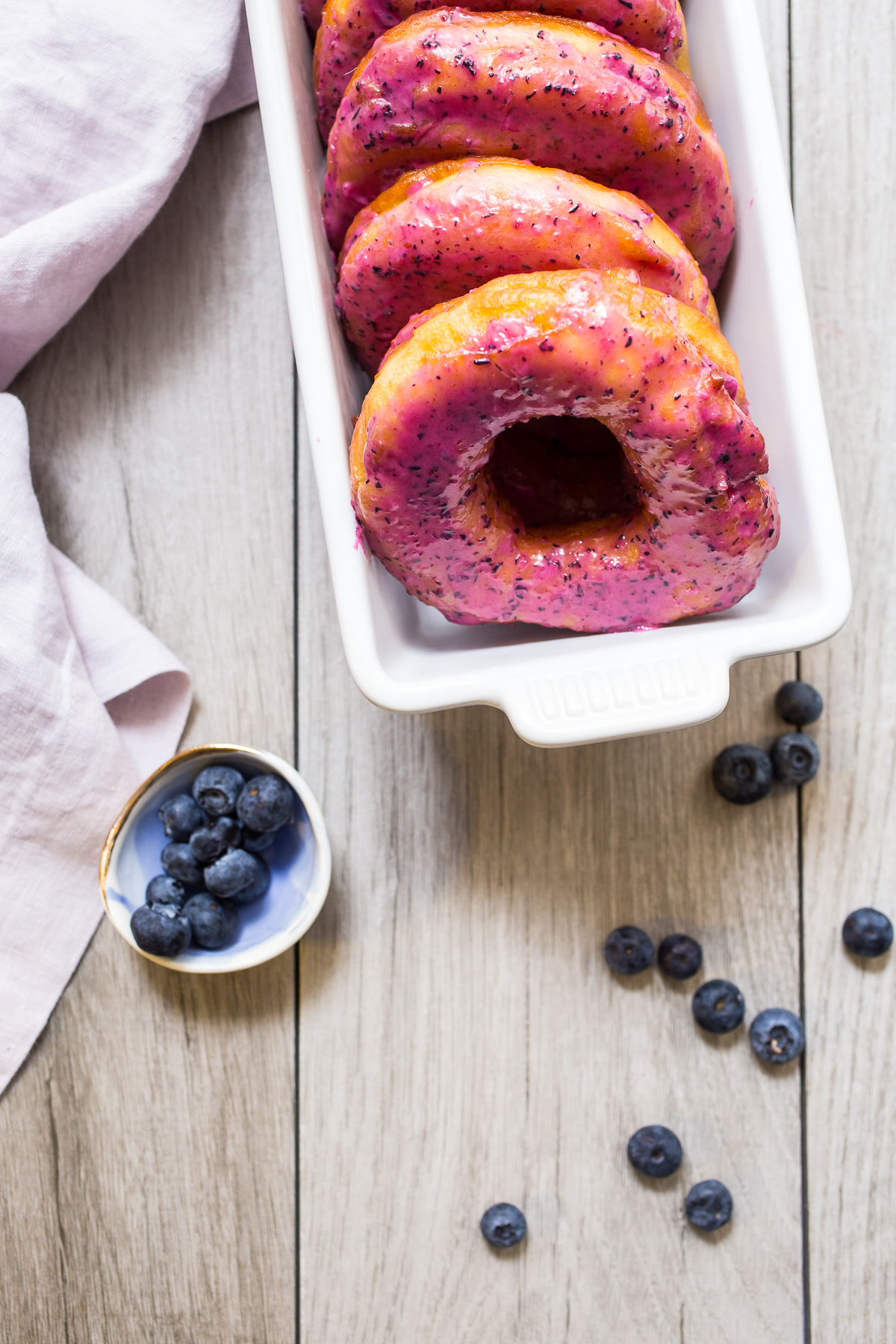Blueberry Bourbon Brioche Doughnuts Recipe - Food Fanatic