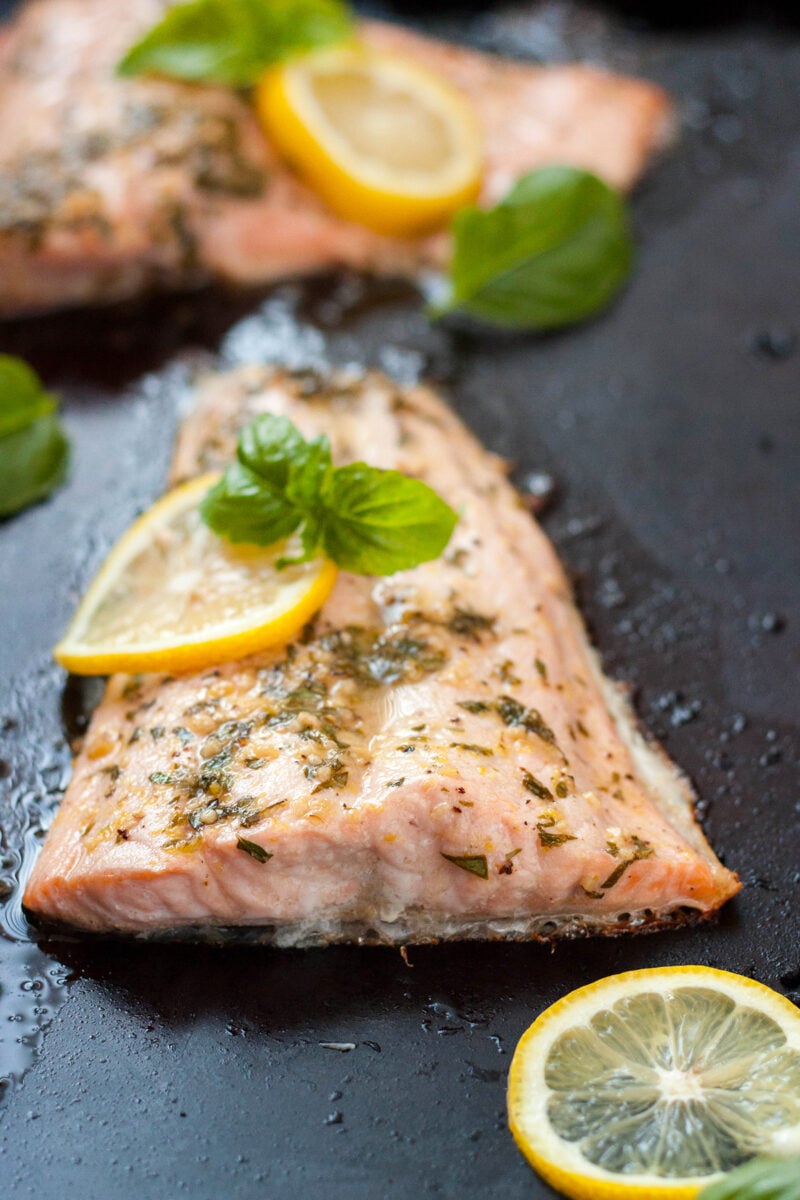 Lemon Basil Salmon Recipe - Food Fanatic