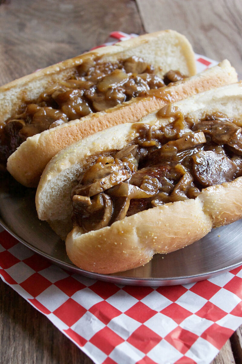 Beer Brats with Mushrooms and Onions Recipe - Food Fanatic