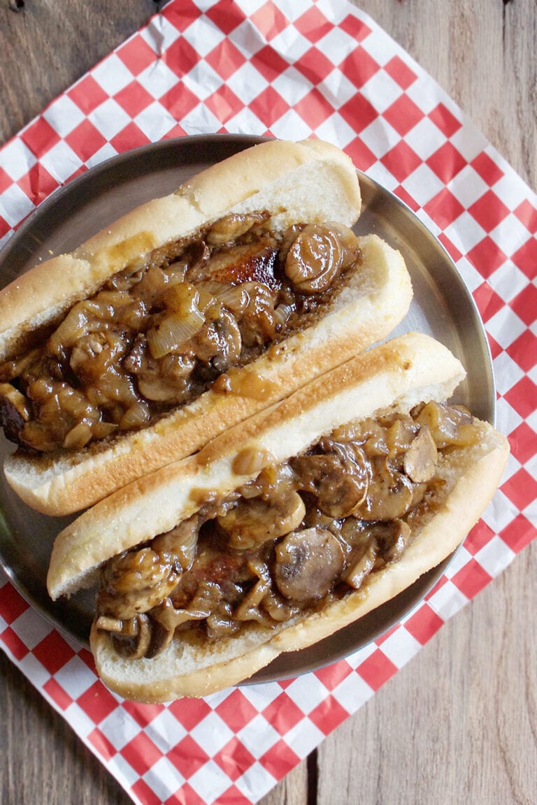 Beer Brats with Mushrooms and Onions Recipe - Food Fanatic