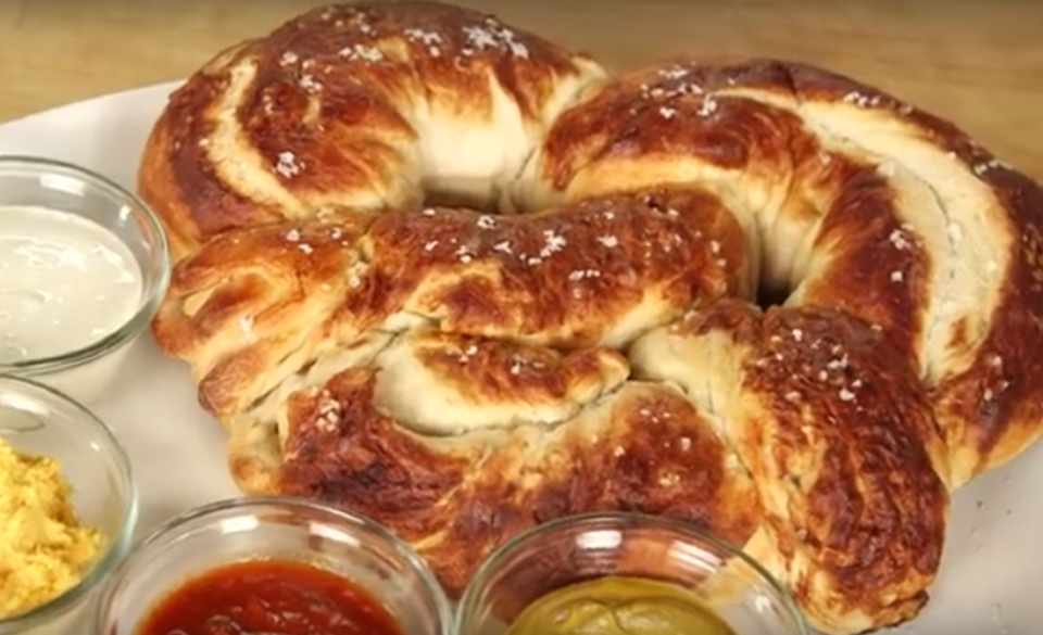 How to Make Your Own Giant Pretzel! - Food Fanatic