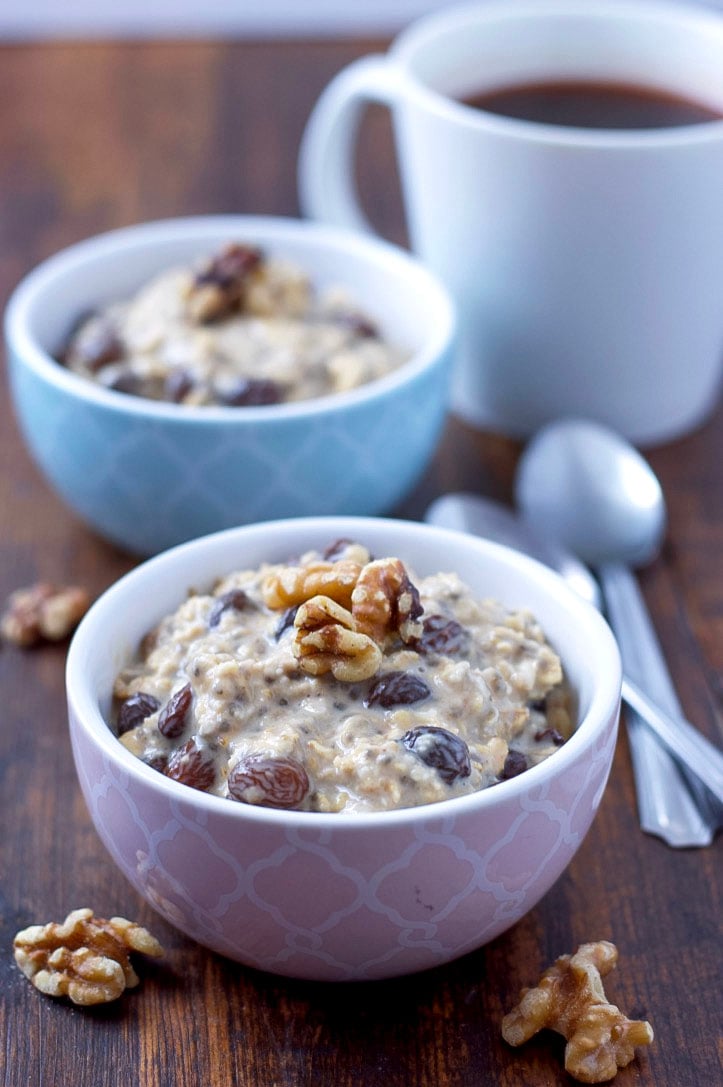 Gluten Free Oatmeal Raisin Overnight Oats Recipe - Food Fanatic
