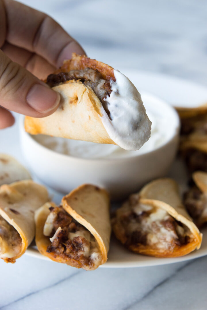 Mini Beef and Cheese Tacos Recipe - Food Fanatic