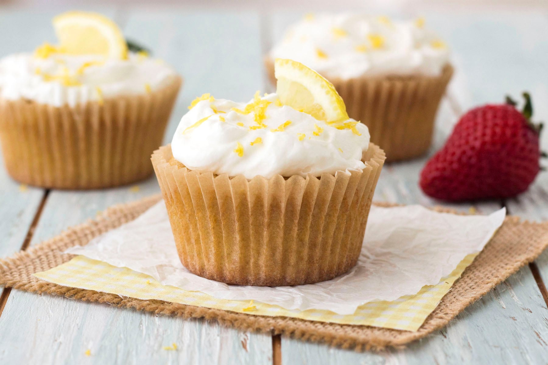 Lemon Olive Oil Cupcakes Recipe - Food Fanatic