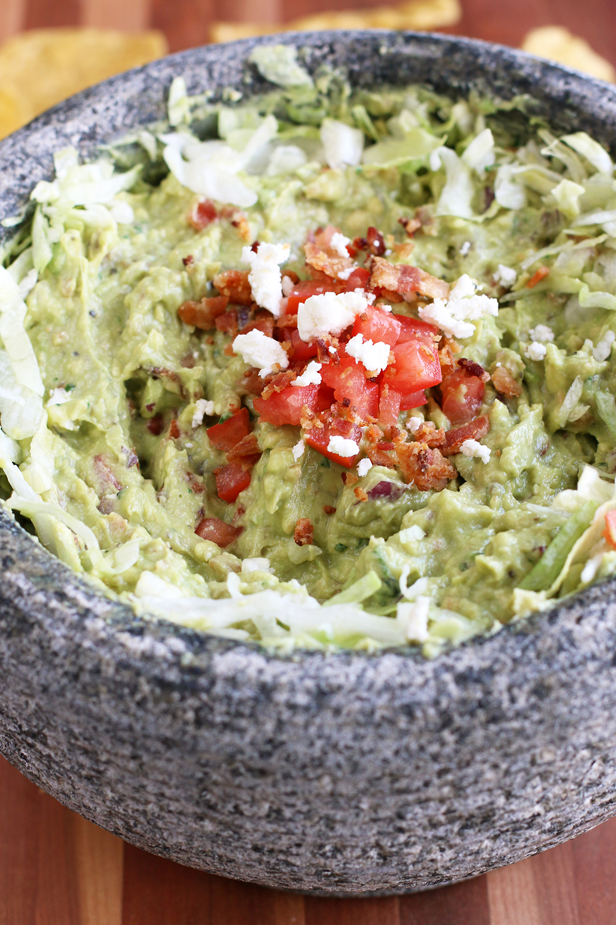 BLT Goat Cheese Guacamole Recipe - Food Fanatic