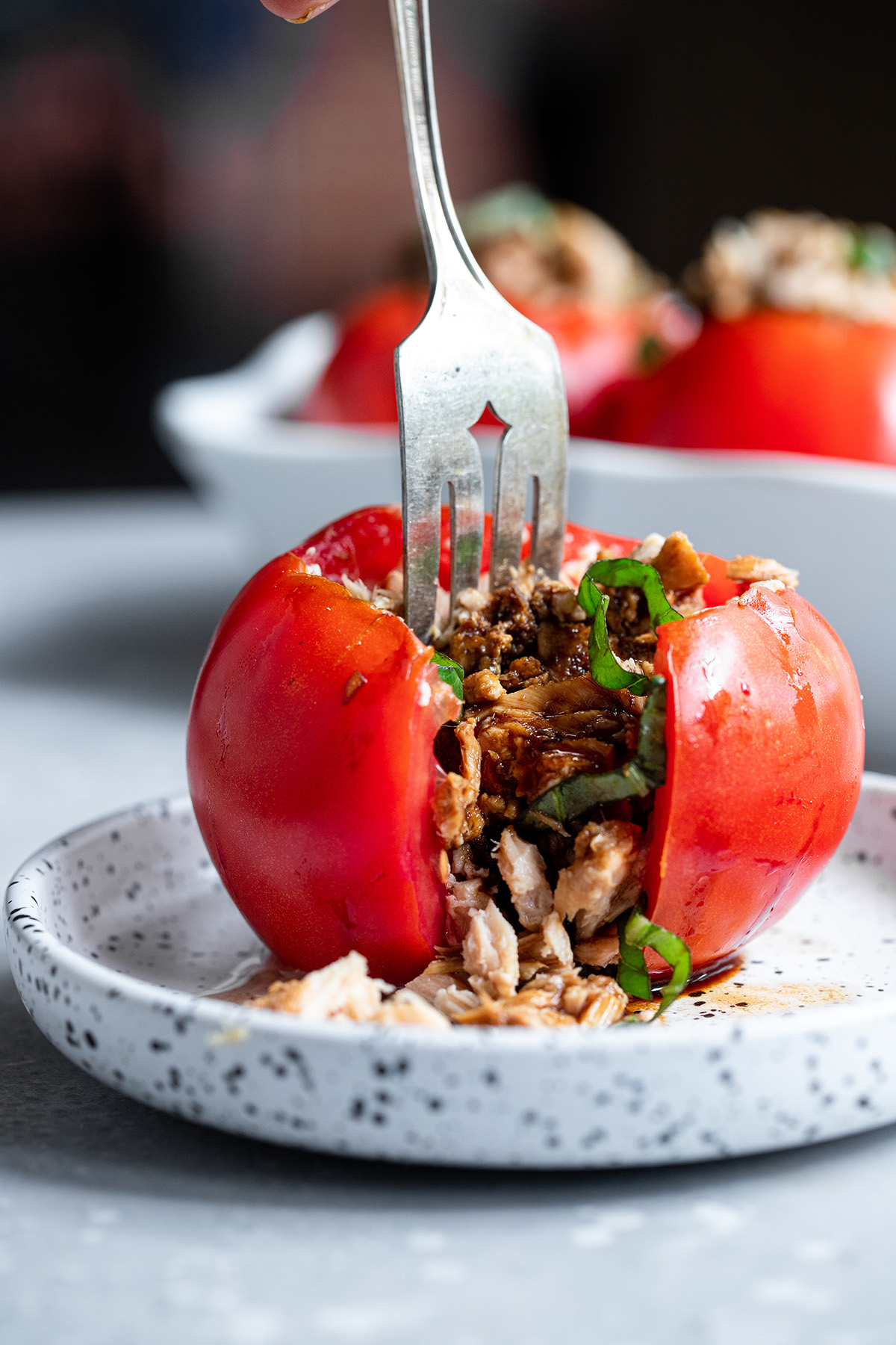 Tuna Stuffed Tomatoes Recipe - Food Fanatic