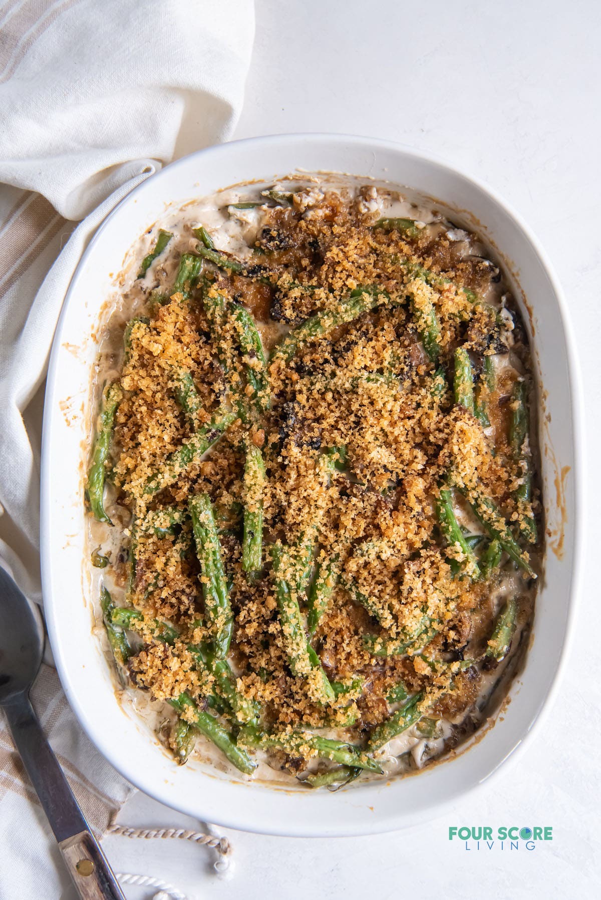 Four Score Living Keto Green Bean Casserole Recipe Photo - Food Fanatic