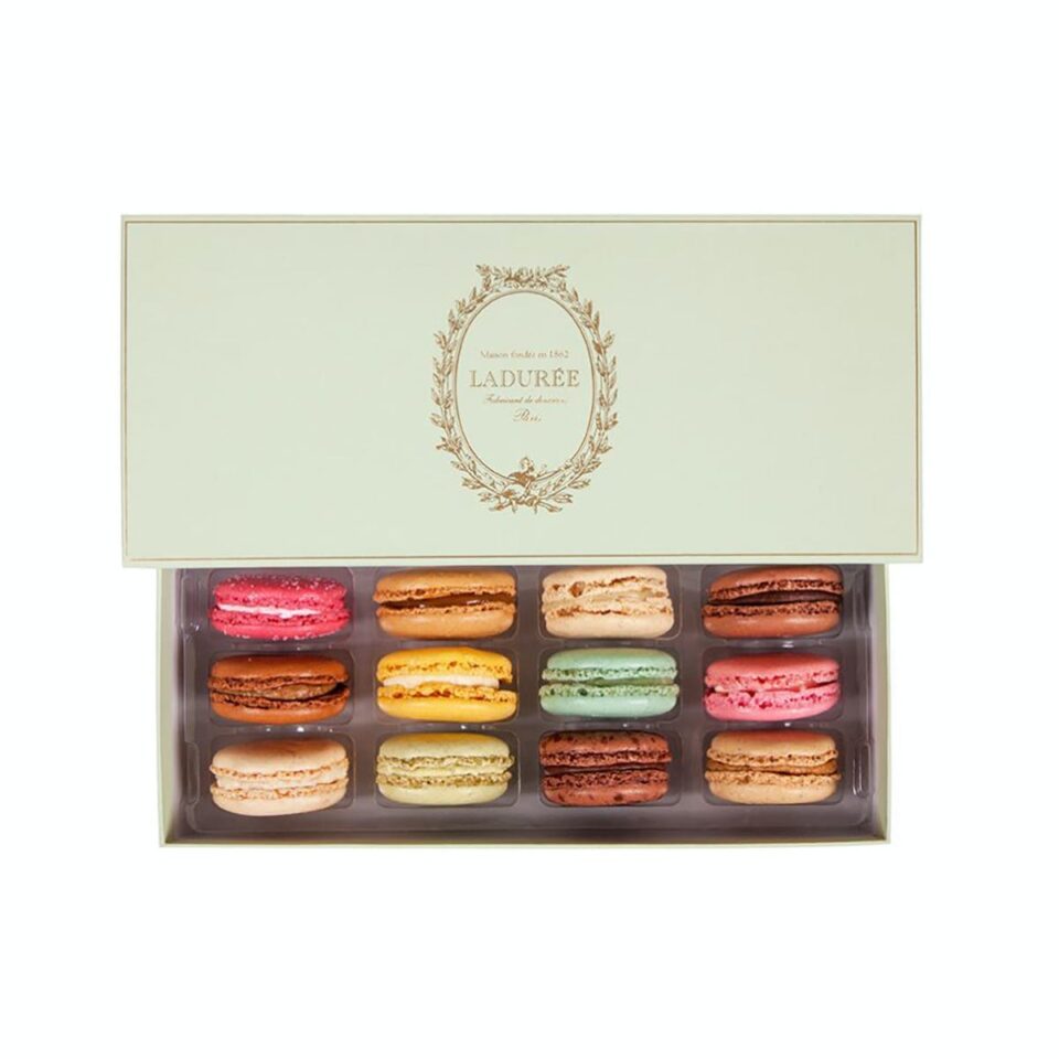L’Incontournable Box of Ladurée Paris Macarons from Gold Belly - Food ...