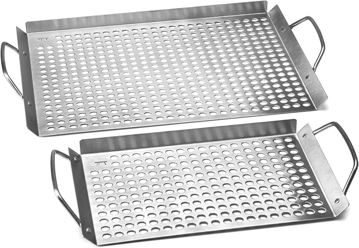 Outset Stainless Steel Grill Topper Grid - Food Fanatic